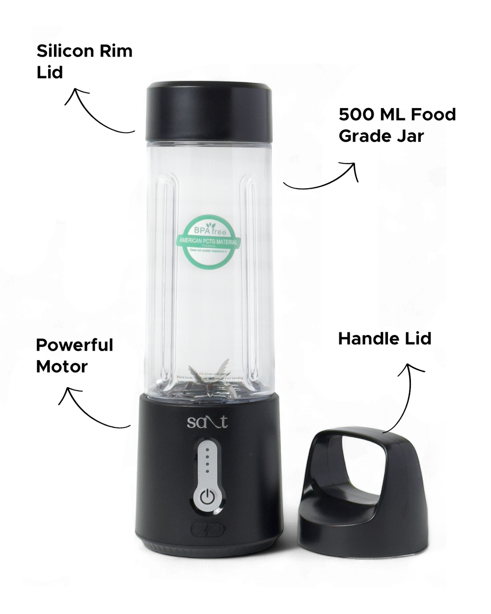 PureBlend Pro Portable Blender, 500ML – Salt